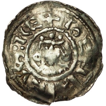 Henry I Facing bust/cross fleury Silver Penny Worcester C0135