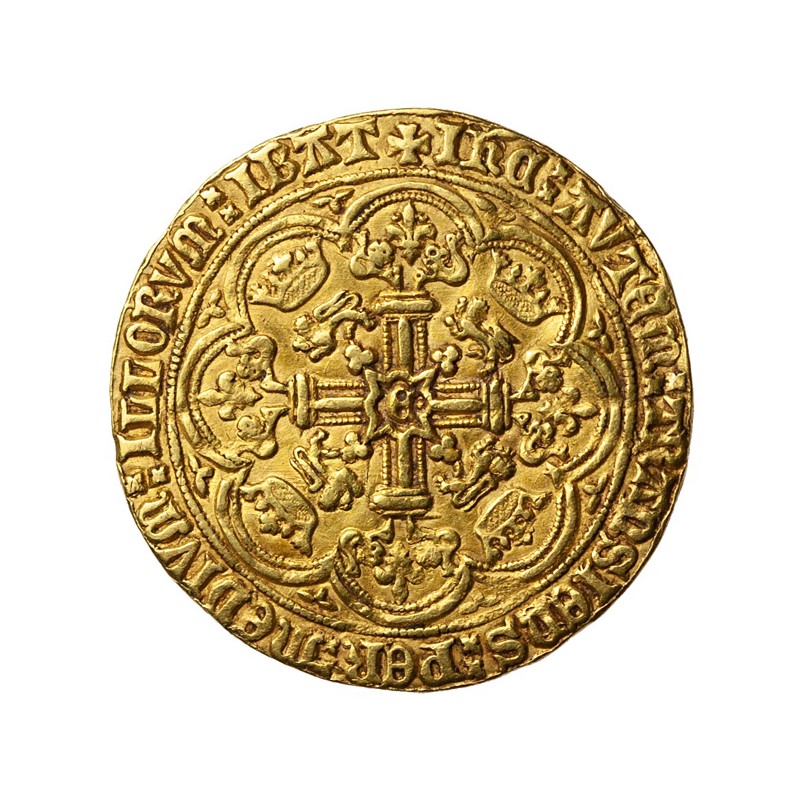 Edward III Gold Noble﻿ Post-treaty Calais C D1716