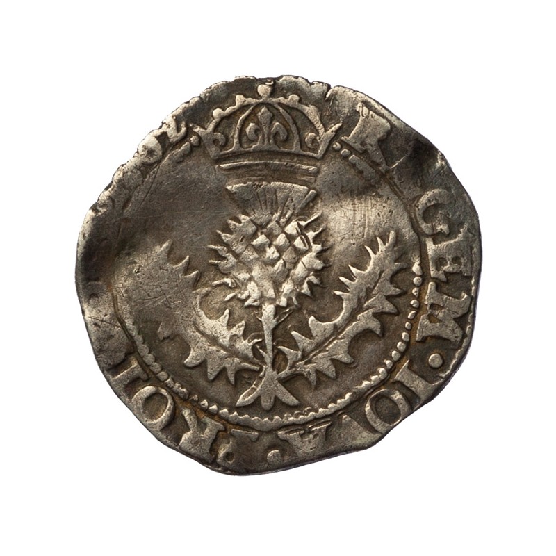 James VI Silver Quarter Thistle Merk - Scottish J0097
