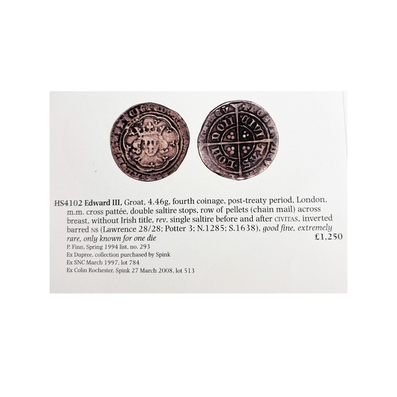Edward III Silver Groat Chain mail D1515
