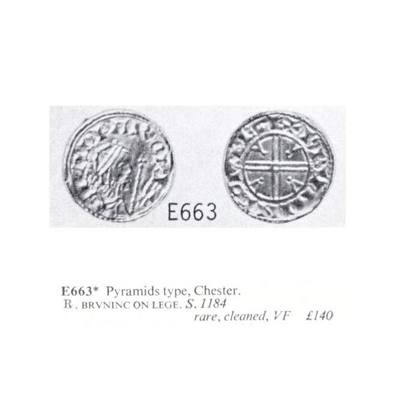 Edward The Confessor 'Pyramids Type' Silver Penny Chester B0503