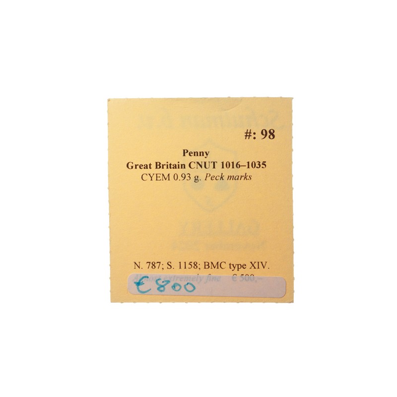 Cnut 'Pointed Helmet' Silver Penny York B0544