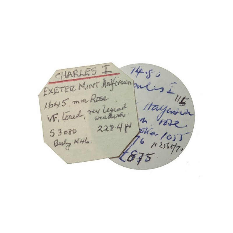 Charles I Silver Exeter Halfcrown﻿ H0443