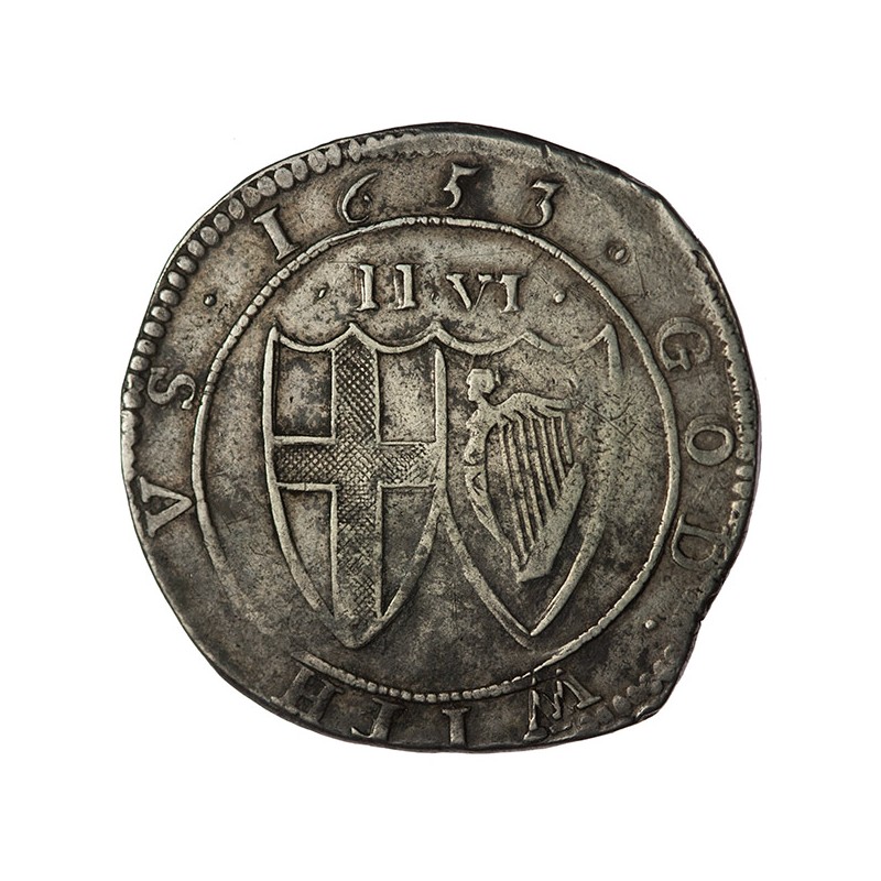 Commonwealth 1653 Silver Halfcrown I0316