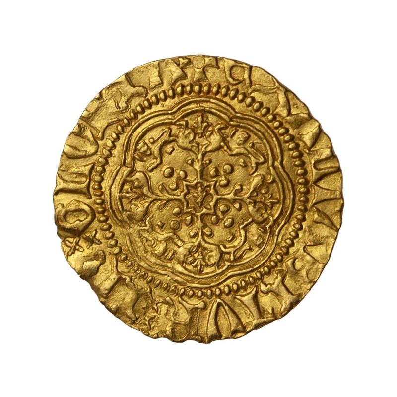 Henry V Gold Quarter Noble - Class F E0412