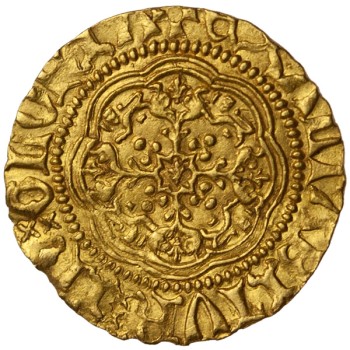Henry V Gold Quarter Noble - Class F E0412